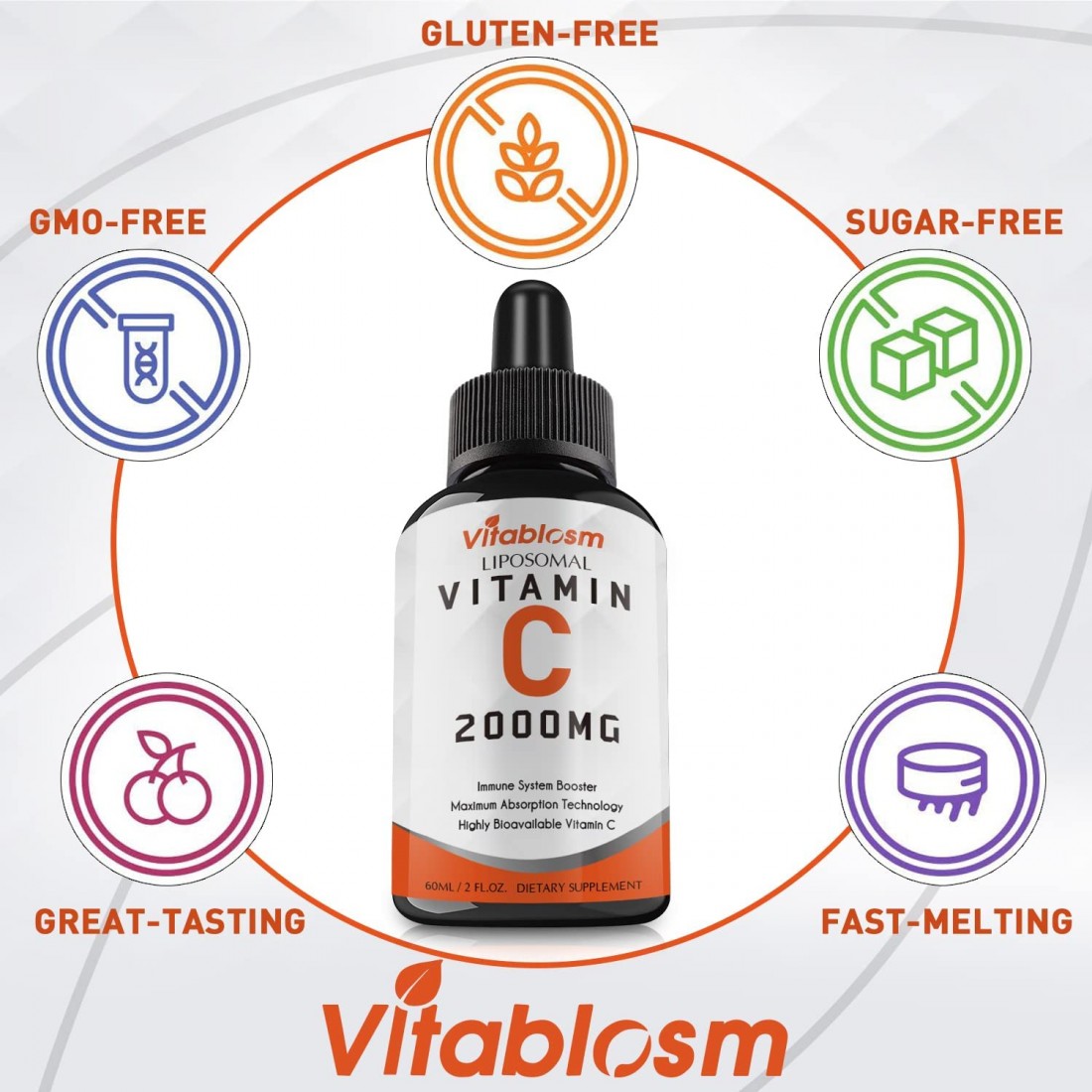 Buy Vitablossom Maximum Absorption Liposomal Vitamin C 2000mg